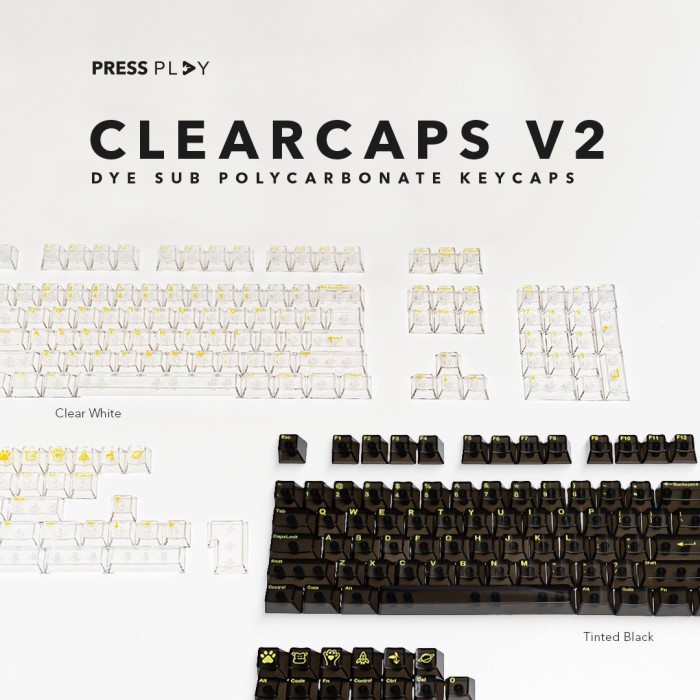 Jual ClearCaps V2 Transparent Keycaps by Press Play | Shopee Indonesia