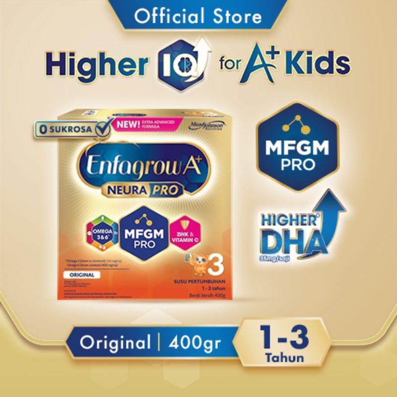 Jual Enfagrow A+ Neurapro MFGM 1-3 th Original 400g | Shopee Indonesia