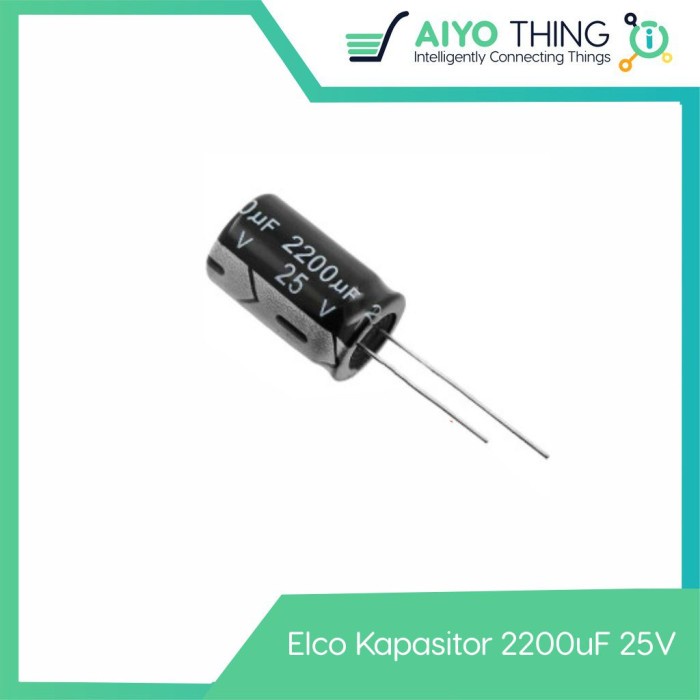 Jual [BR210] Kapasitor 2200uf 25v 2200 uf 25 Volt Capacitor ELCO Polar | Shopee Indonesia