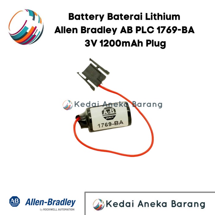 Jual Battery Baterai Lithium Allen Bradley AB PLC 1769-BA 3V 1200mAh ...