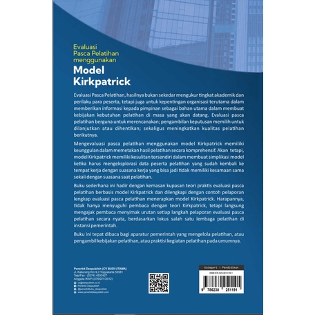 Jual FLASH SALE!!! ORIGINAL BUKU EVALUASI PASCA PELATIHAN MENGGUNAKAN ...