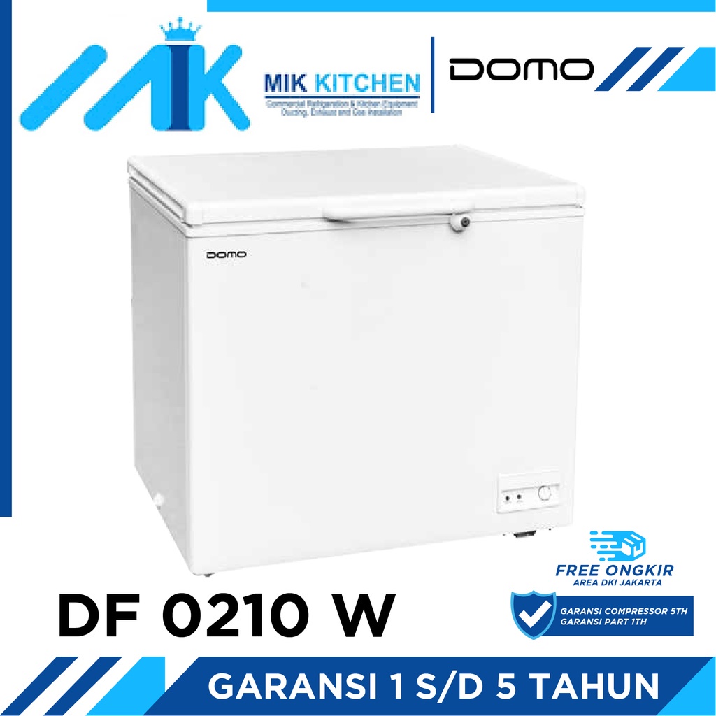 Jual DOMO BY MODENA CHEST FREEZER TYPE DF 0210 W/FREEZER BOX/PETI PEMBEKU kapasitas 210 liter ...