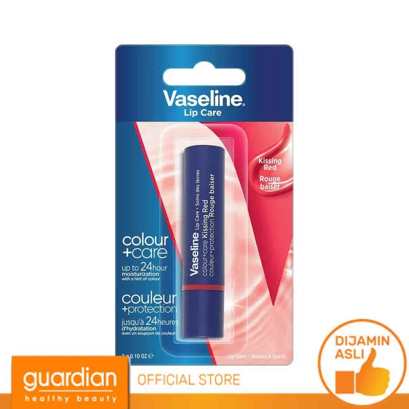 Jual Vaseline Lip Care Colour+Care Kissing Red 3Gr | Shopee Indonesia
