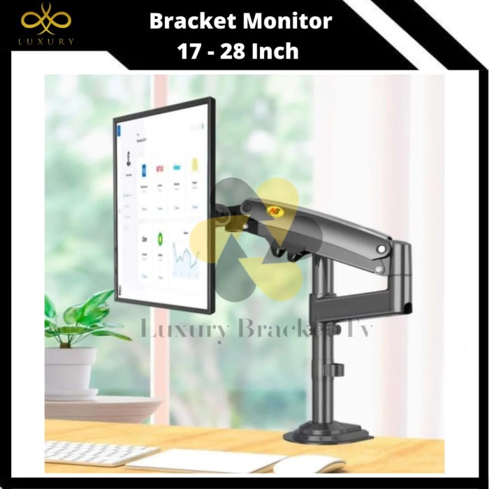 Jual [Ori] Bracket Monitor Meja 17 22 24 27 Inch Stand Monitor North ...