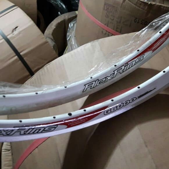 Jual [New Ori] Set Rims Alexrims G6000 36H 700C Fixie Brakeline Putih ...