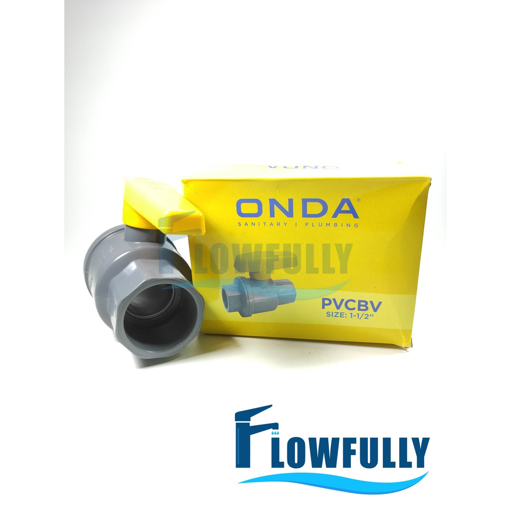 Jual BALL VALVE PVCBV 1 1/2 ONDA POLOS STOP KRAN PVC 1 1/2 inch ...