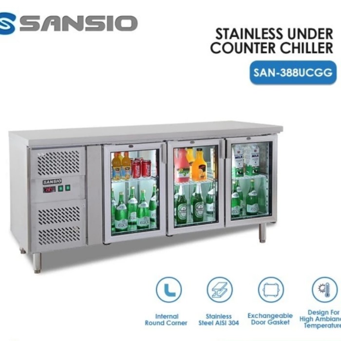 Jual Ready Sansio - Stainless Under-Counter Chiller 388 Liter / San ...