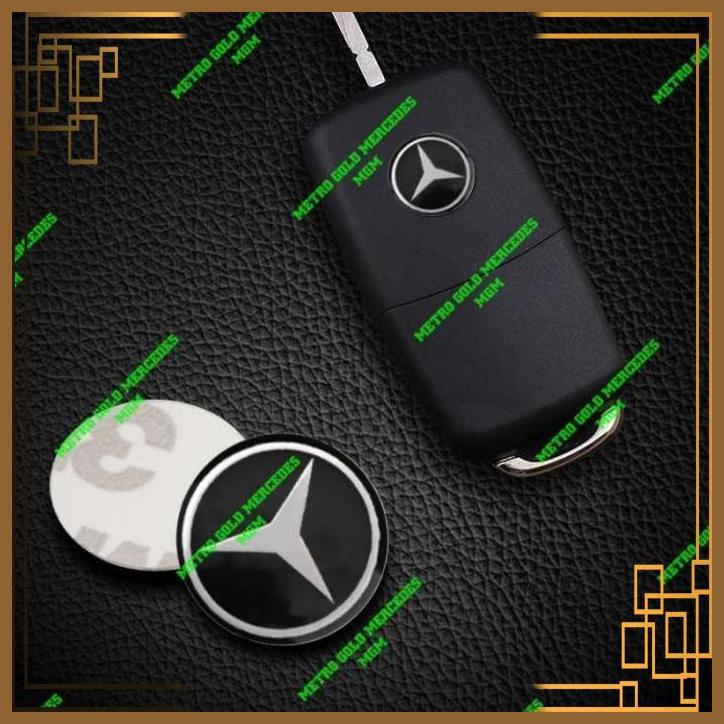 Jual [Chb] Emblem Kunci Remote Alumunium Mercedes Benz Logo Bulat 14Mm ...