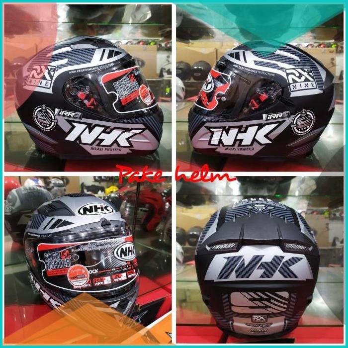 Jual HELM NHK RX9 RACER X BLACK SILVER DOFF FULL FACE 20JVLZ3 parts ...