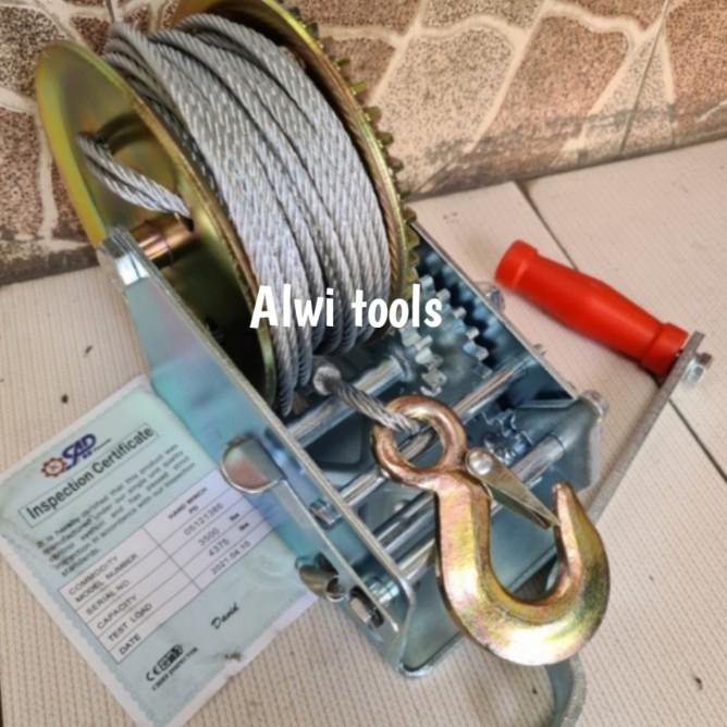 Jual Hand Winch Gear Katrol Kerekan Sling Manual 1000 Lb | Shopee Indonesia