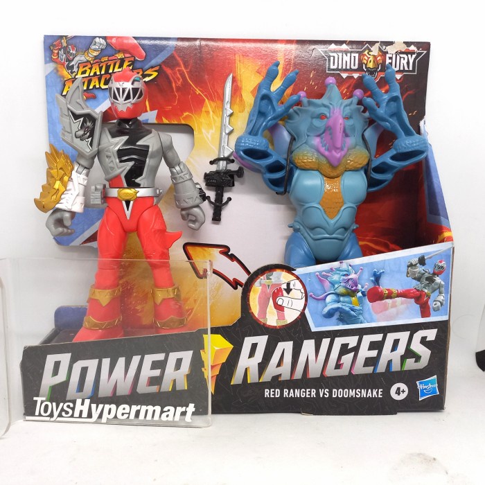 Jual COD Original Power Rangers Battle Attacker Red Ranger Vs Doomsnake ...