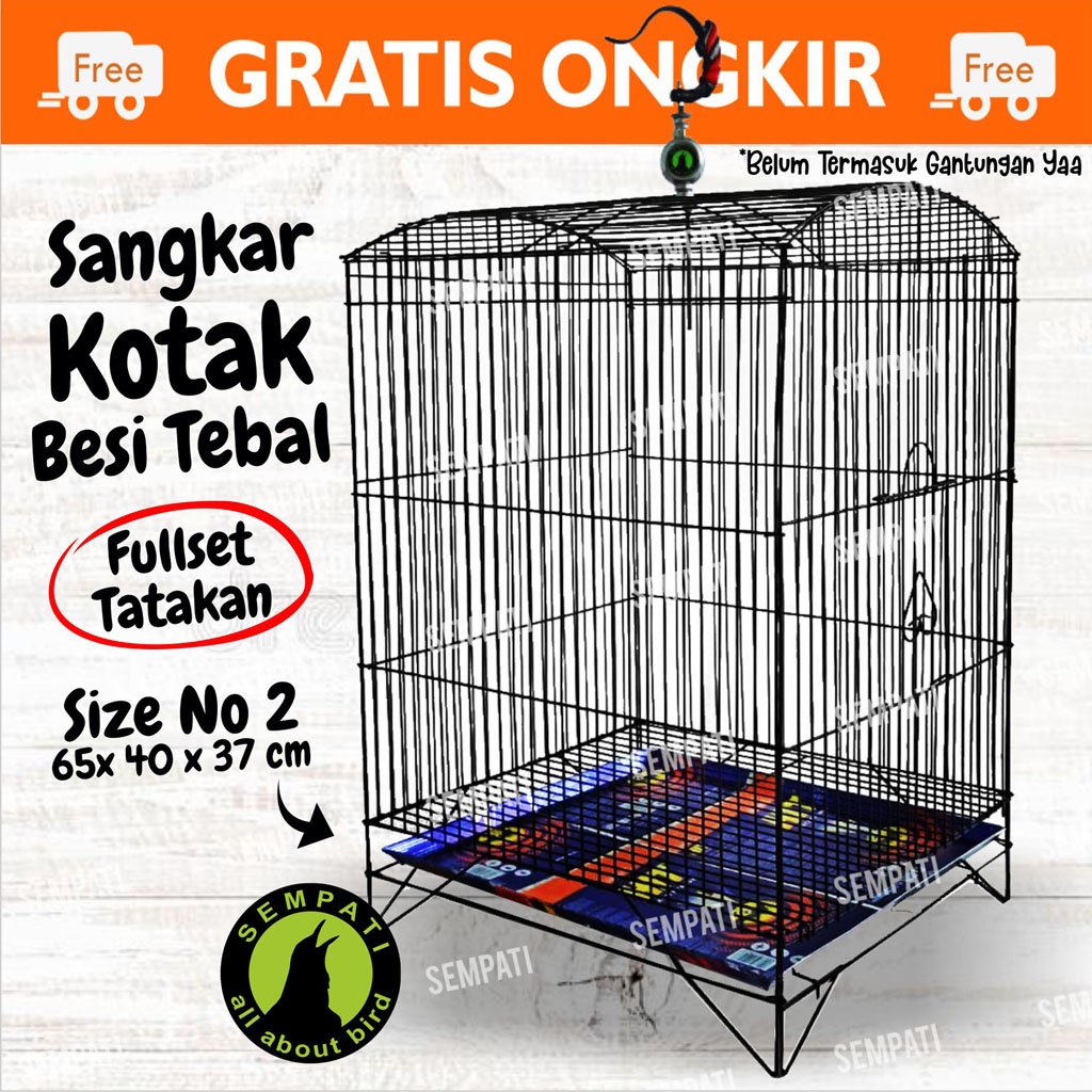 Jual Sangkar Kandang Kotak Besi Lipat No 2 Sangkar Burung K Kenari ...