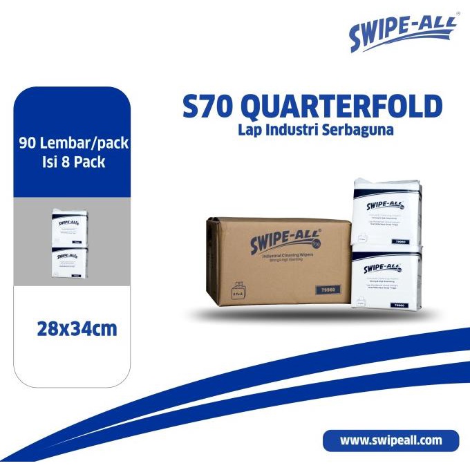 Jual Swipe-All S70 Quarter Fold ( Pengganti Kain Majun) | Shopee Indonesia