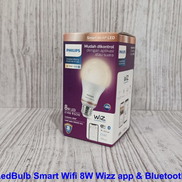 Jual New Smart LED WIFI LEDBulb Philips 8W Tunable WIZ App Bluetooth ⁂qyi | Shopee Indonesia
