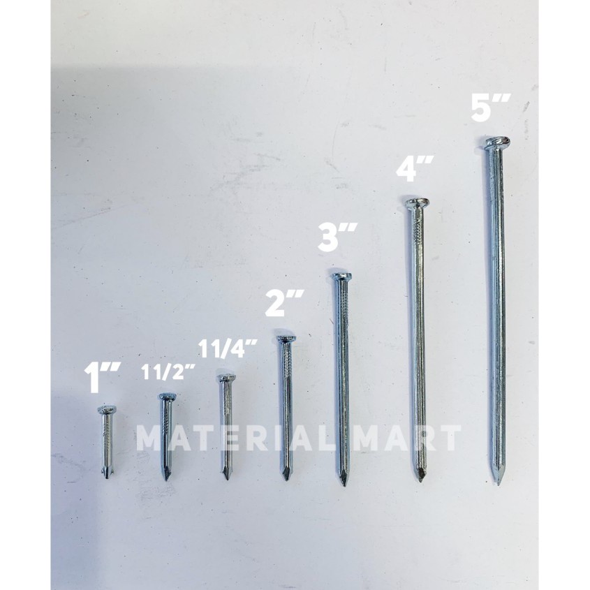 Jual Paku Beton Marabu 5 Inch Paku Beton Putih Gaanis 5" Paku 12,5 Cm Material Mart | Shopee ...