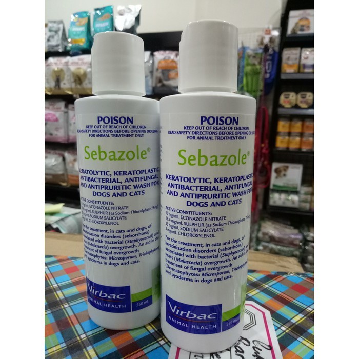 Jual (COD DI TEMPAT) Populer Virbac Sebazole Dog & Cat - Shampo Anti ...