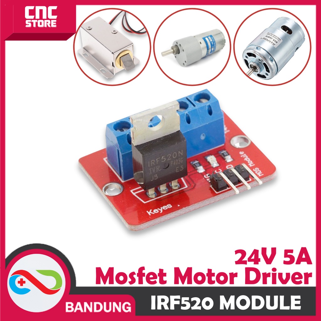 Jual Mosfet Irf520 Irf 520 Mosfet Driver 24v 5a Module Arduino