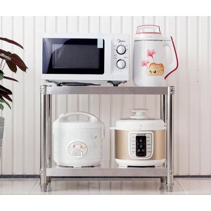 Jual Rak Dapur Stainless Steel 2 Susun Rak Portable Rak Serbaguna ...