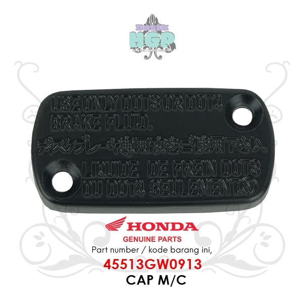 Jual Tutup Master Rem Beat (Cap M/C) Ori AHM Minyak Rem - 45513GW0913 ...