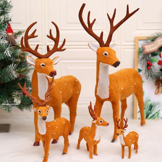 Jual HAPPYSTORE Rusa Tanduk Pajangan Raindeer Patung Rudolf Rusa Kutub ...