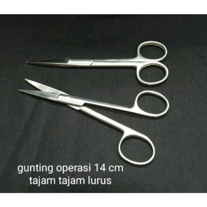 Jual Macam - Macam Gunting Operasi 14 cm Lurus & Bengkok | Shopee Indonesia
