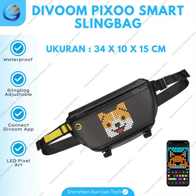 Jual DIVOOM PIXOO SMART SLINGBAG PIXEL ART DIY | TAS SELEMPANG LED ...