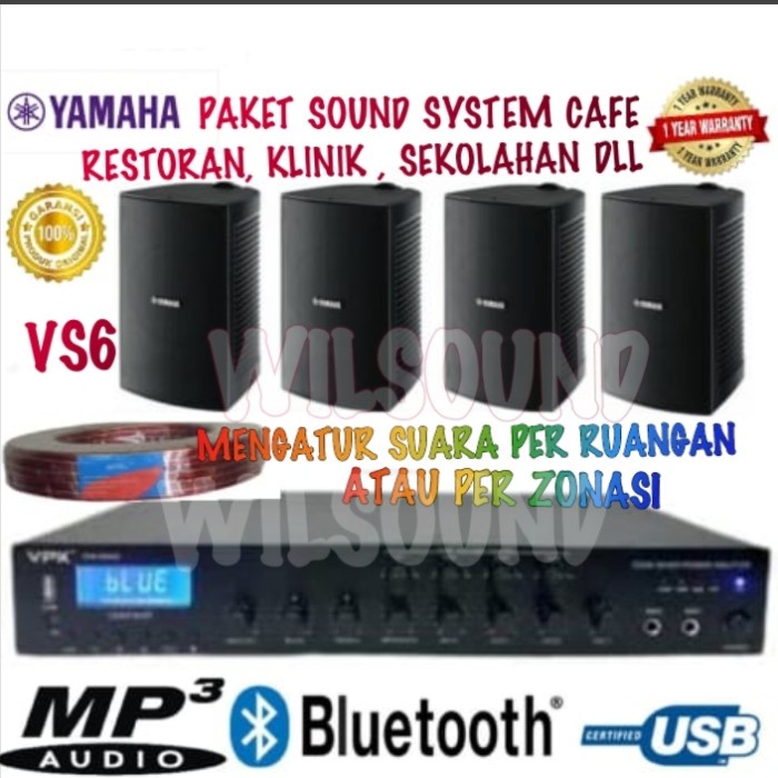 Jual Paket Sound System Cafe Restoran Klinik Aula Yamaha Vs6 Ori 4 Speaker | Shopee Indonesia
