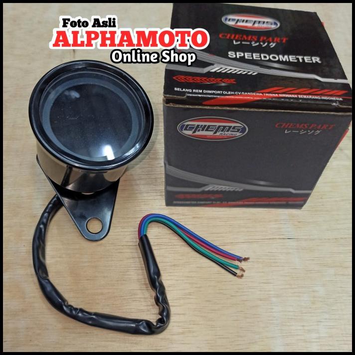 Jual DISKON SPIDOMETER TACHOMETER BENSIN RPM DIGITAL BULAT SPEEDOMETER ...