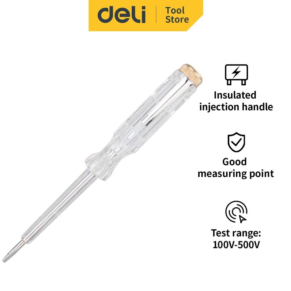 Jual Deli Test Pen/Tespen 100-500 VAC 14 cm/19 cm DL8001 DL8002 /Alat ...