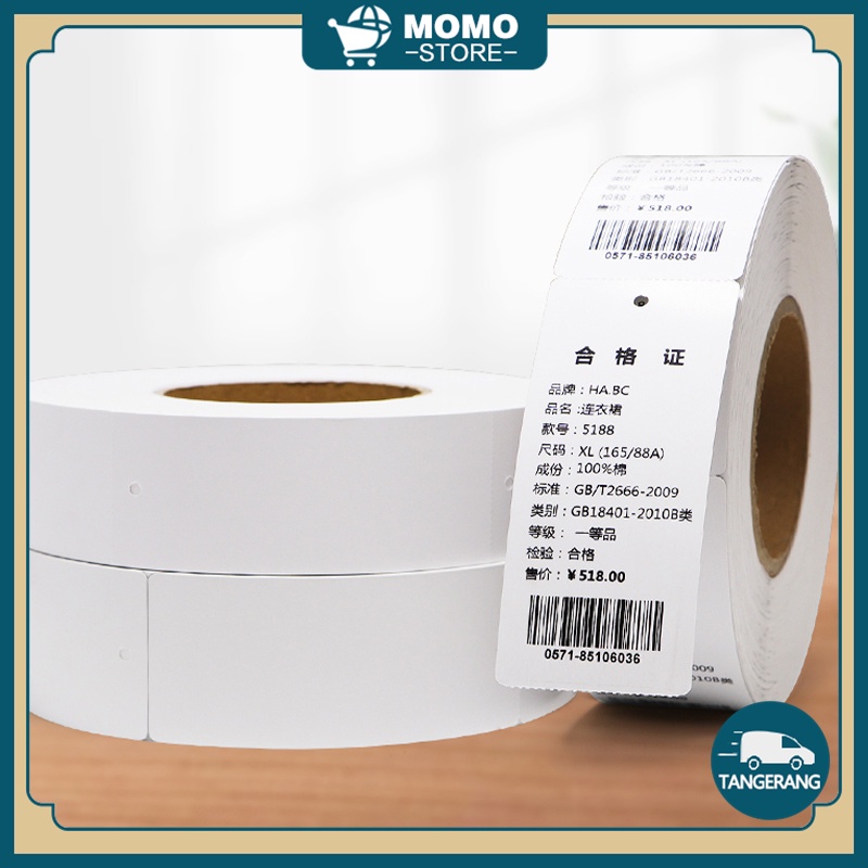 Jual 1000PCS Hang Tag Label Putih Label Merk Baju Blank Kertas Perunggu ...