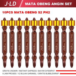 Jual JLD 10pcs Mata Obeng Angin Set 65mm PH2 Double Ended Screwdriver ...