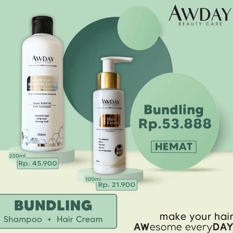 Jual Promo Paket Bundling Hemat Shampoo Awday Super Keratin 3In1 Plus ...