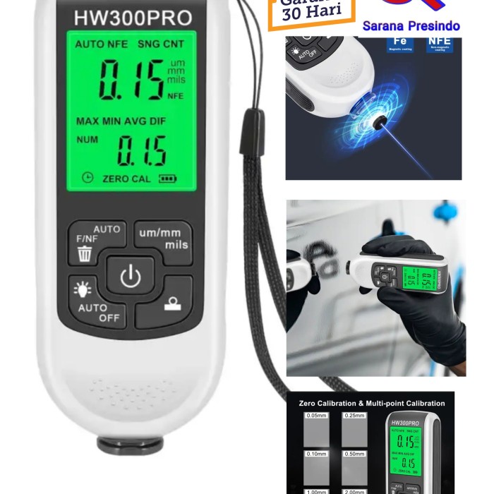 Jual Sale Coating Thickness Gauge Hw 300 Pro Pain Coating Thicknes ...