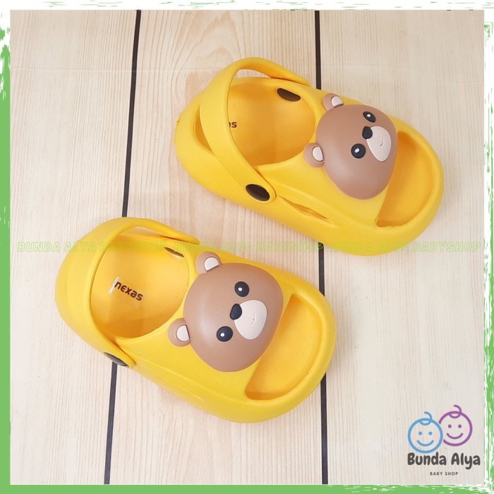 Jual Sendal Anak Perempuan Karakter Usia 1-5 Tahun Kuning Karet Anti ...