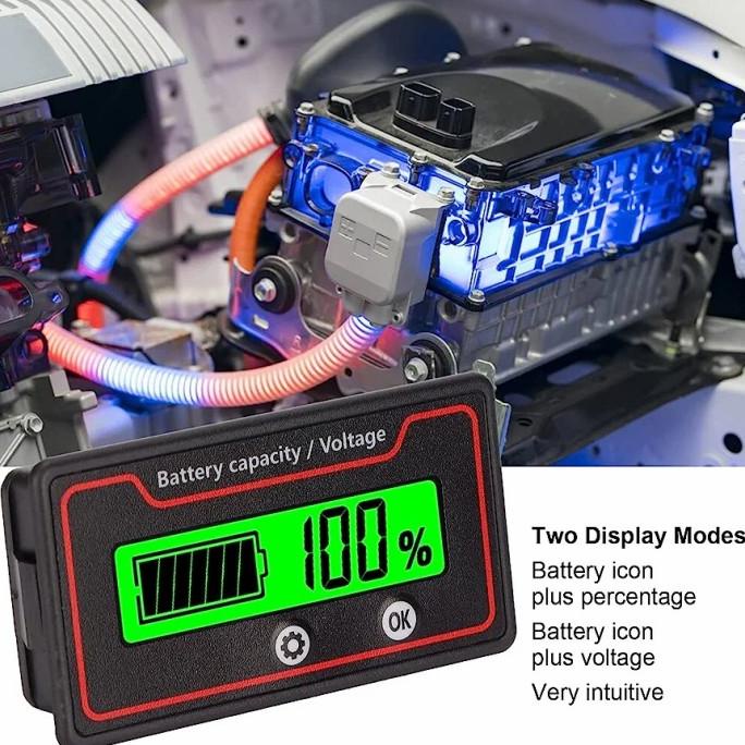 Jual DELLAS Volt meter indikator baterai battery capacity voltage digital 6-63V | Shopee Indonesia