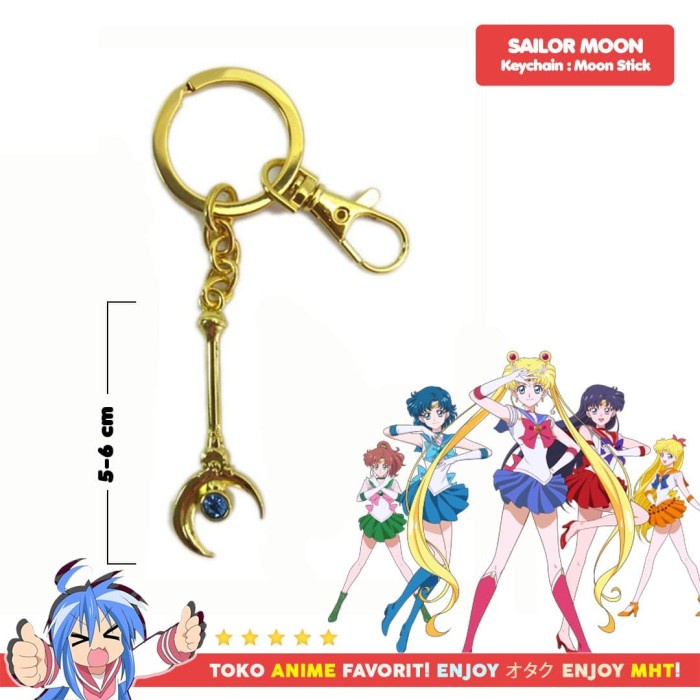 Jual Gantungan Kunci Senjata Anime Sailor Moon Moon Stick Tongkat ...