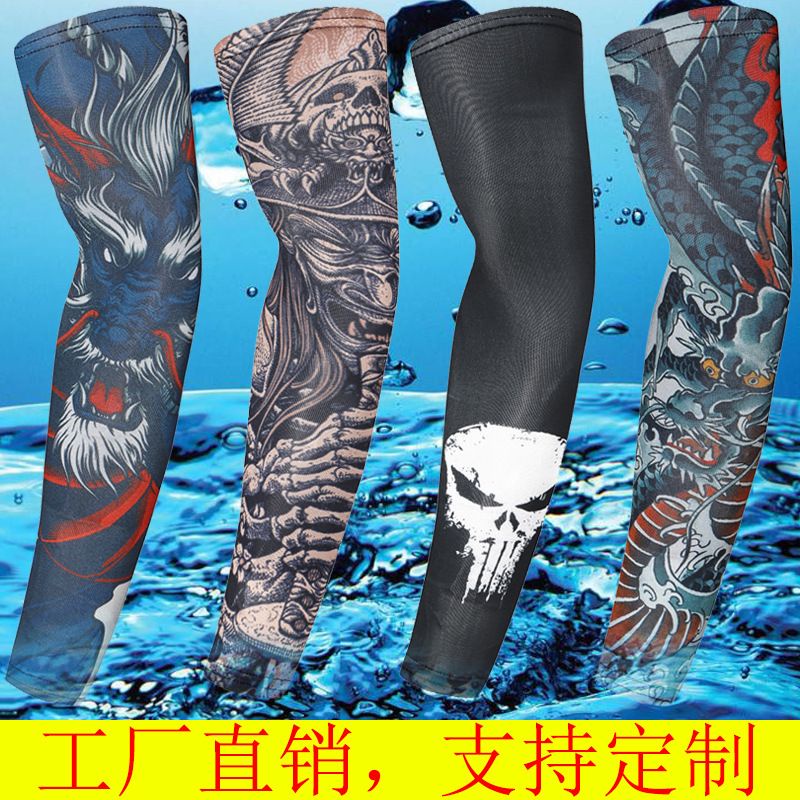 Jual Manset Tato Strong Color Motif Naga Motif Tengkorak -Manset Tangan ...