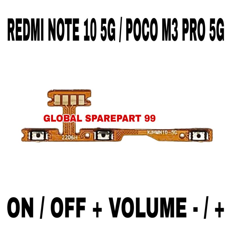 Jual FLEXIBEL ON / OFF + VOLUME - / + XIAOMI REDMI NOTE 10 5G / POCO M3 PRO 5G | Shopee Indonesia
