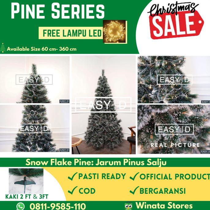 Jual Pohon Natal Berkualitas Tipe SNOW FLAKE PINE TREE ukuran 2FT/ 60 ...