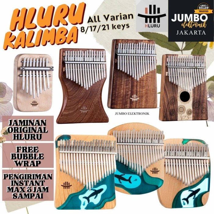 Jual Kalimba - Kalimba 17 Key Hluru Ocean Wood Resin Kalimba 17 Keys ...
