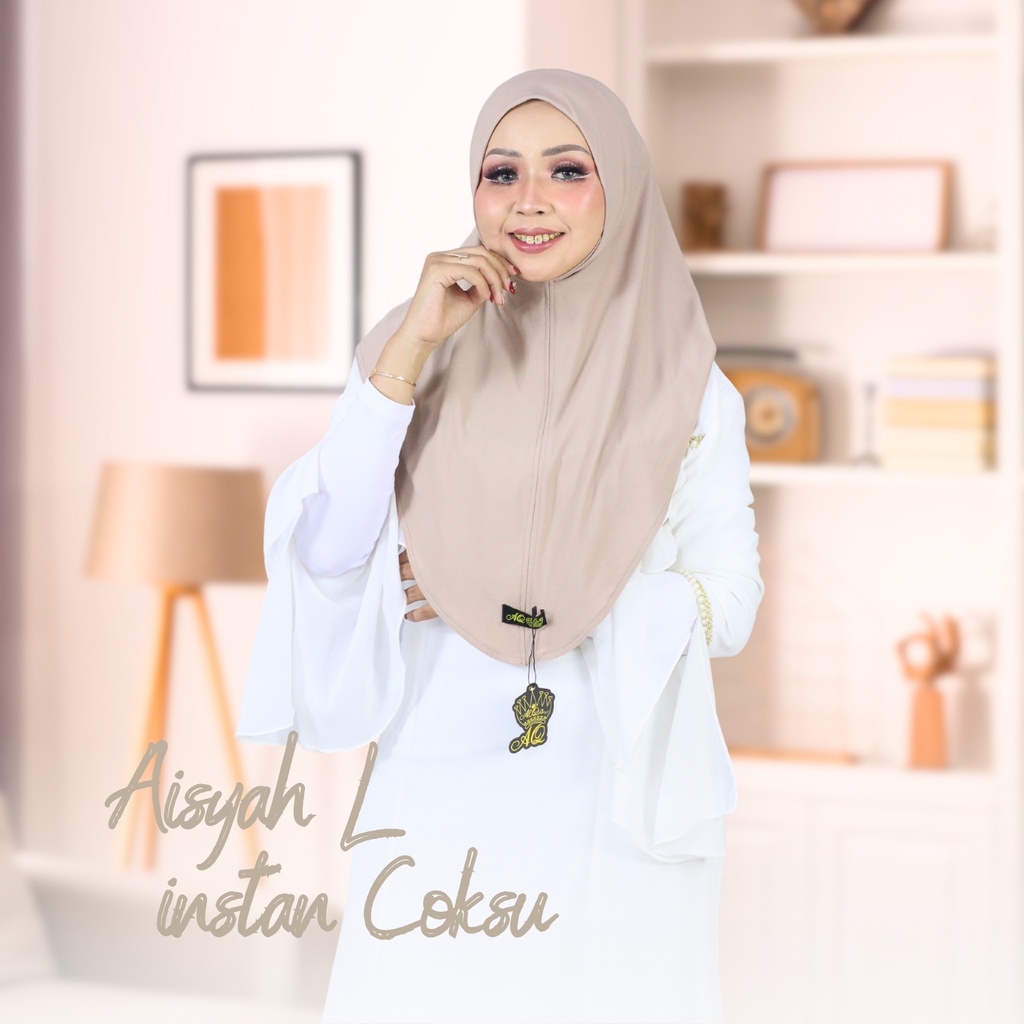 Jual ALQIA - HIJAB AISYAH L // Daily Bergo Hijab Instan Pad Dagu Malay AlQia Hijab | Shopee ...