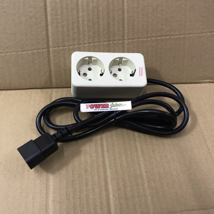 Jual Kabel Power Converter UPS APC C14 to Stopkontak 2 socket | Shopee ...