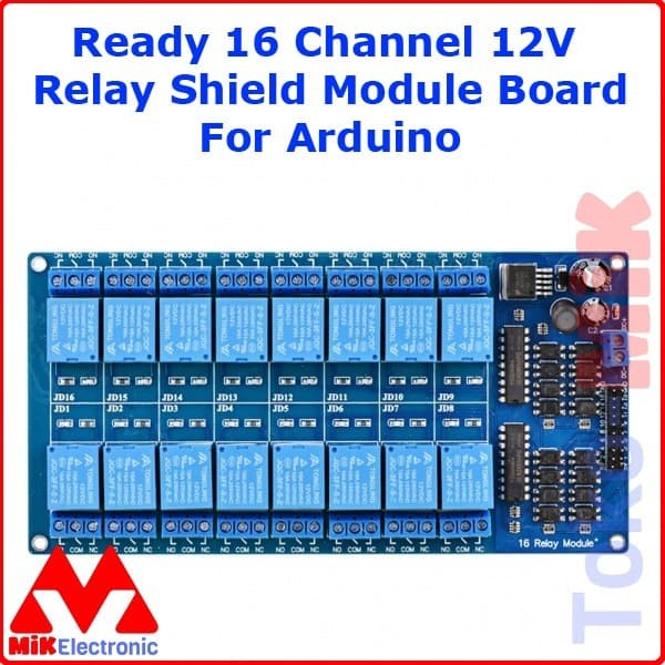 Jual Promo Pcb 16 Ch Channel Modul 12V Relay Shield Module Board For ...