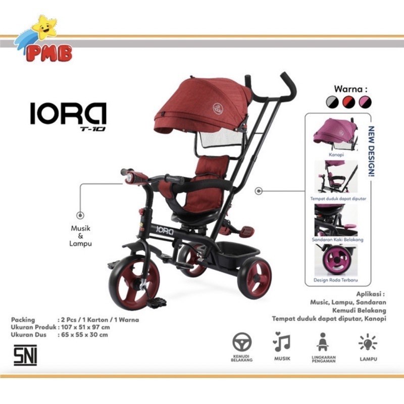 Jual Sepeda Pmb Iora T11 T10 Sepeda Anak Roda Tiga | Shopee Indonesia