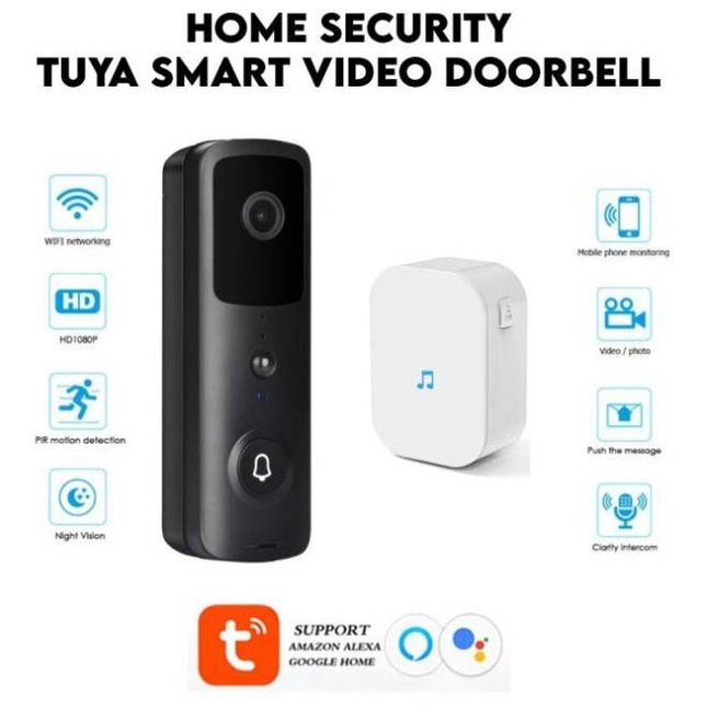 Jual BEL PINTU DENGAN KAMERA TUYA SMART VIDEO DOORBELL / INTERCOM BEL ...