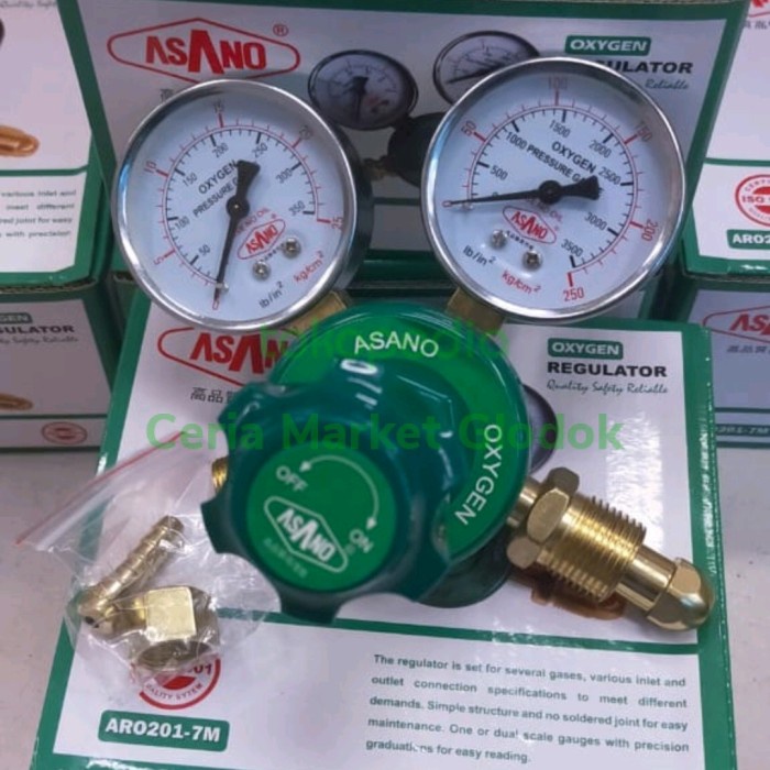 Jual regulator las tabung oxygen asano meteran regulator asano oksigen | Shopee Indonesia
