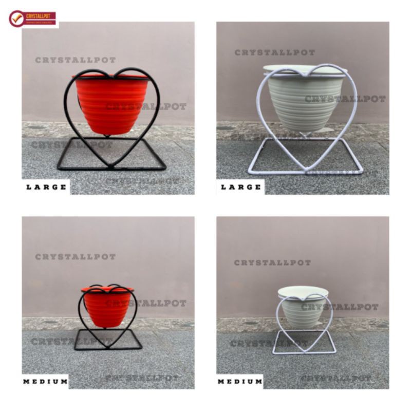 Jual Standing Pot Bunga Love Rak Pot Bunga Love - Standing Besi ...
