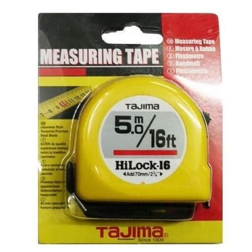 Jual Tajima Meteran 5 meter / 5m Measuring Tape HiLock 5M/16Ft | Shopee ...
