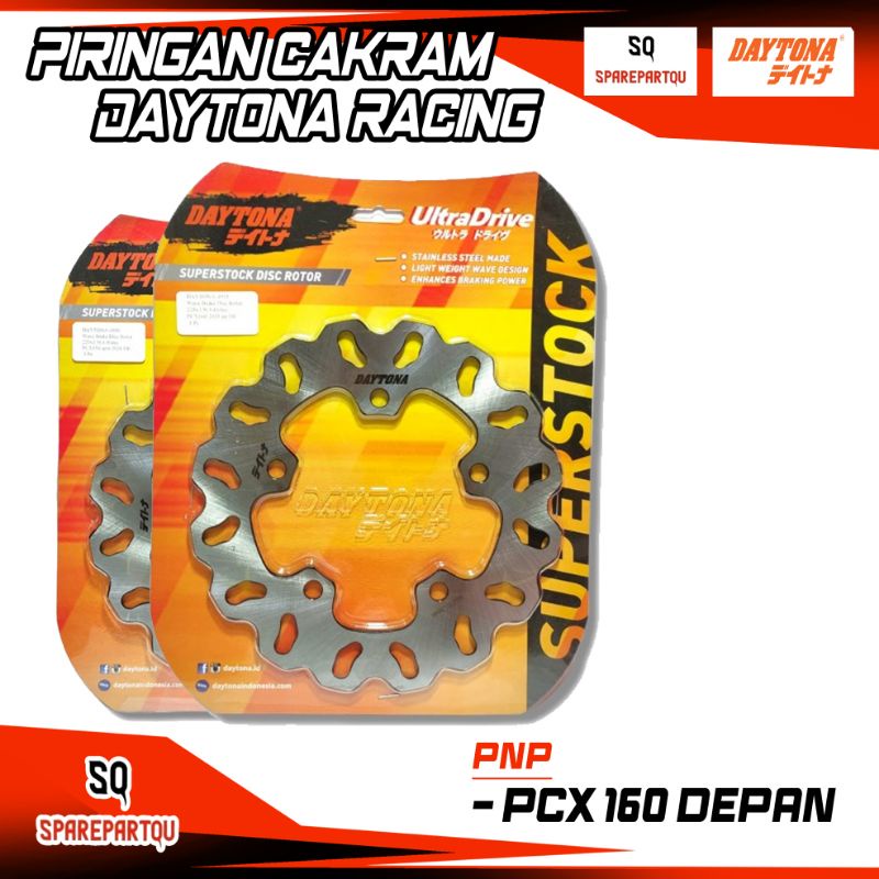 Jual PIRINGAN CAKRAM REM DEPAN PCX 160 DAYTONA RACING DISC BRAKE WAVE ...