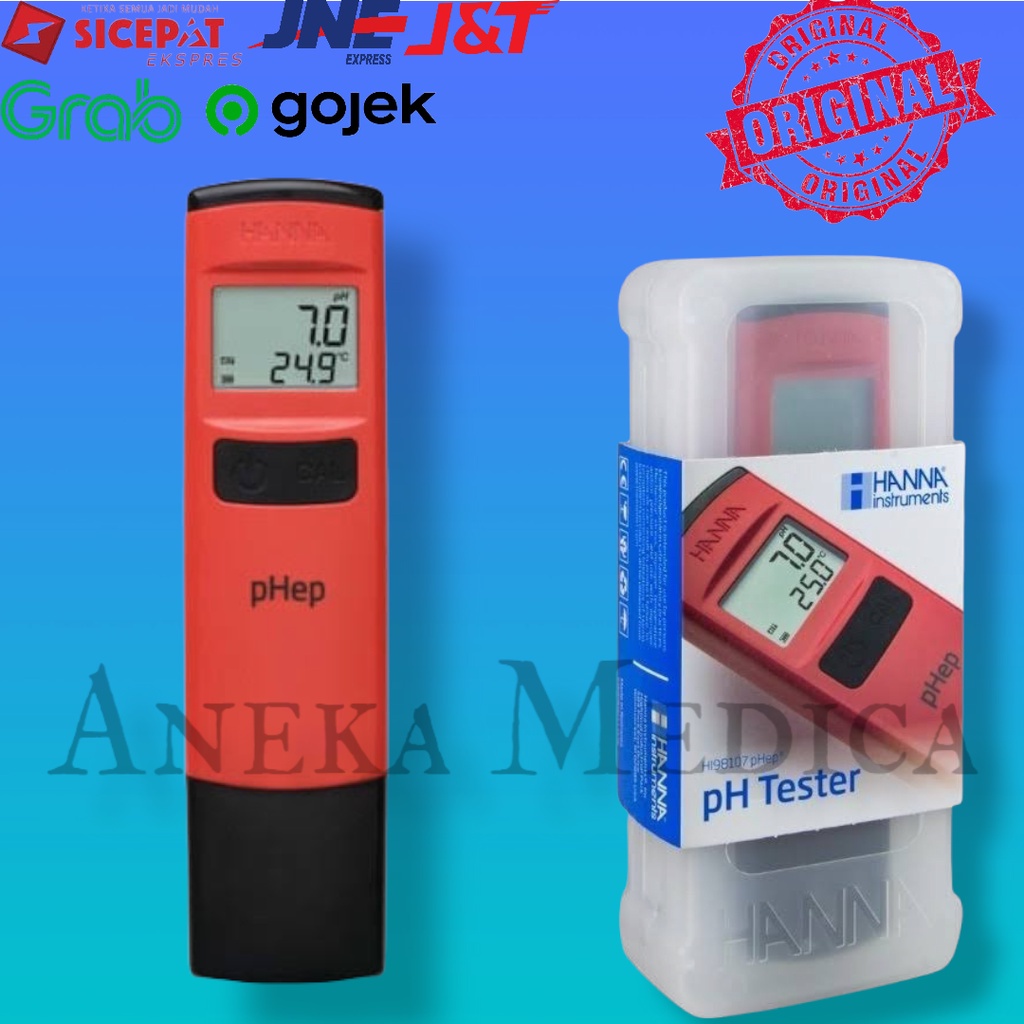 Jual New Ph Meter With Temperature Hanna Hi 98107 | Shopee Indonesia